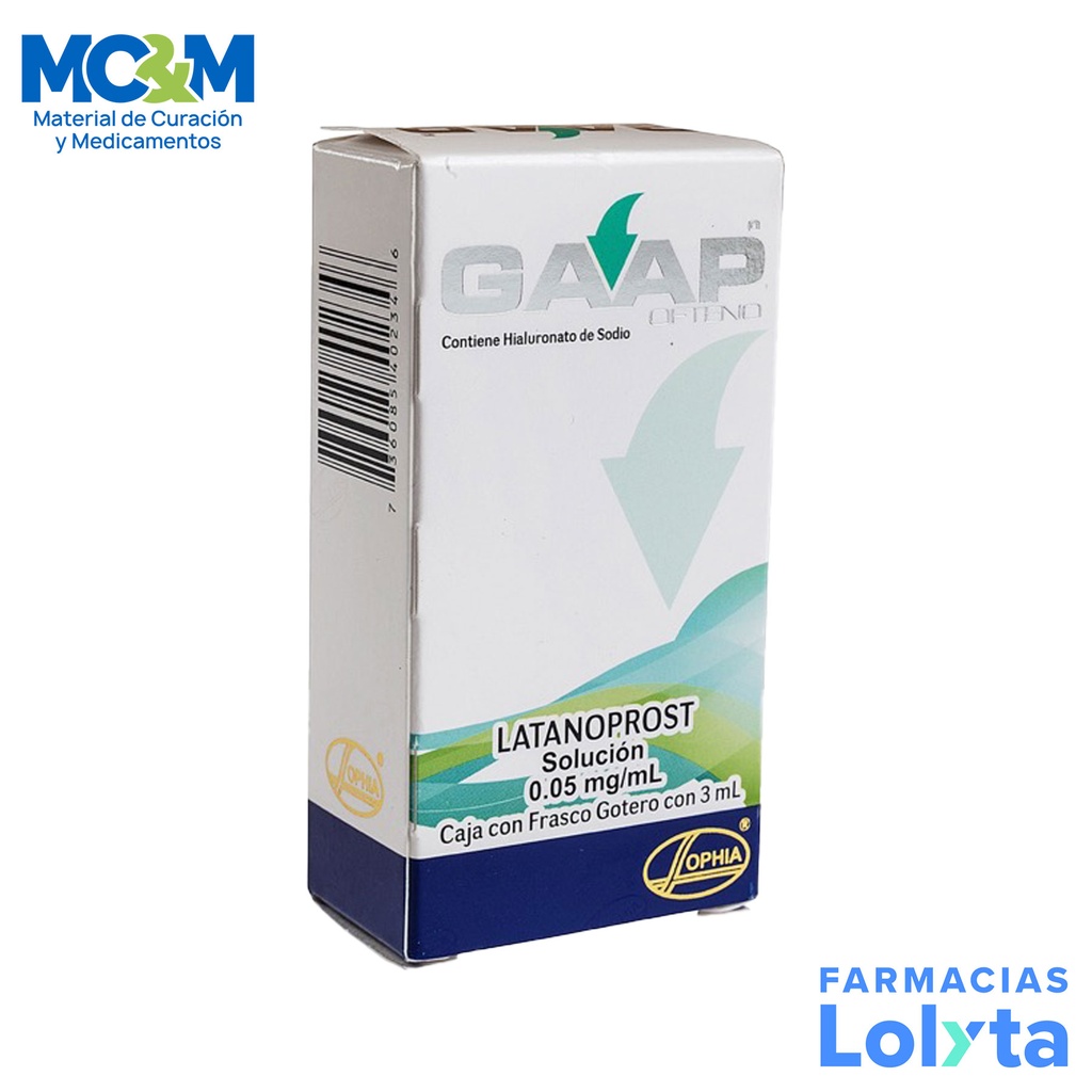 GAAP OFTENO SOL OFTALMICA 0.05MG/ML FCO C/3ML LATANOPROST LAB SOPHIA ...